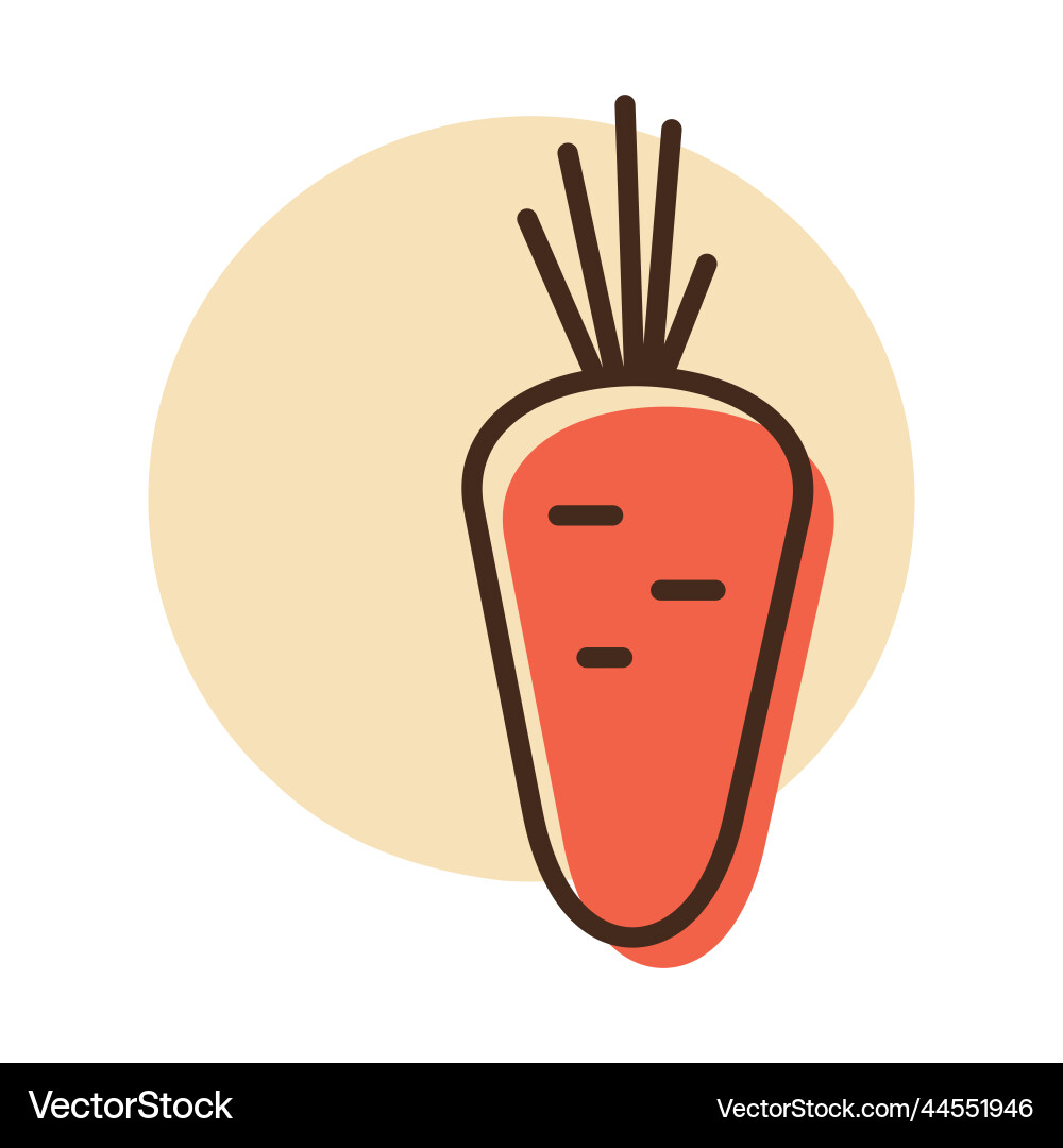 Carrot isolated design icon vegetable sign Vector Image