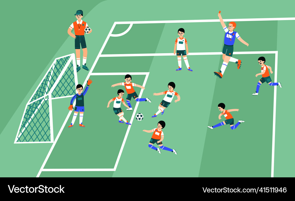 Football soccer composition Royalty Free Vector Image