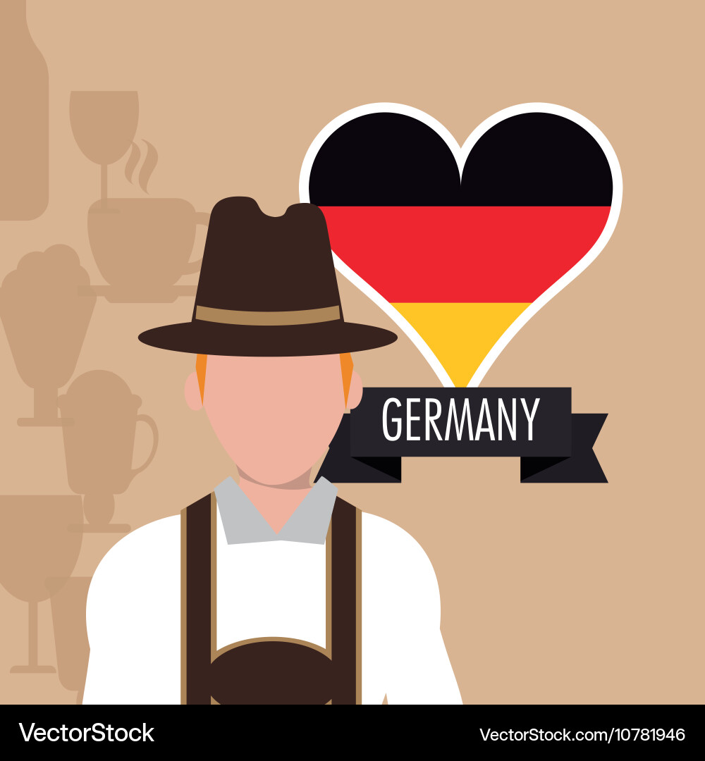 Germany oktoberfest beer icons image Royalty Free Vector
