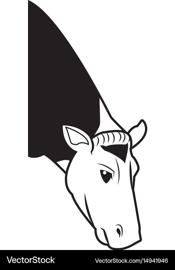 Holstein cow standing farm bovine image Royalty Free Vector