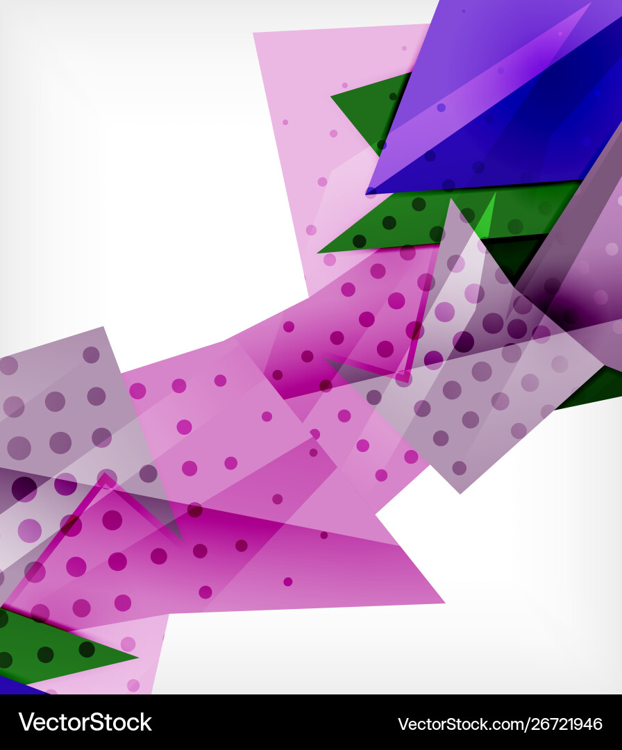 Modern origami card modern origami design element Vector Image