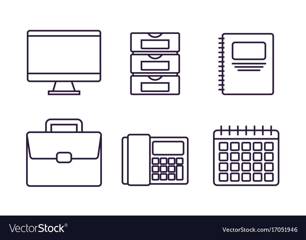 Office elements design Royalty Free Vector Image
