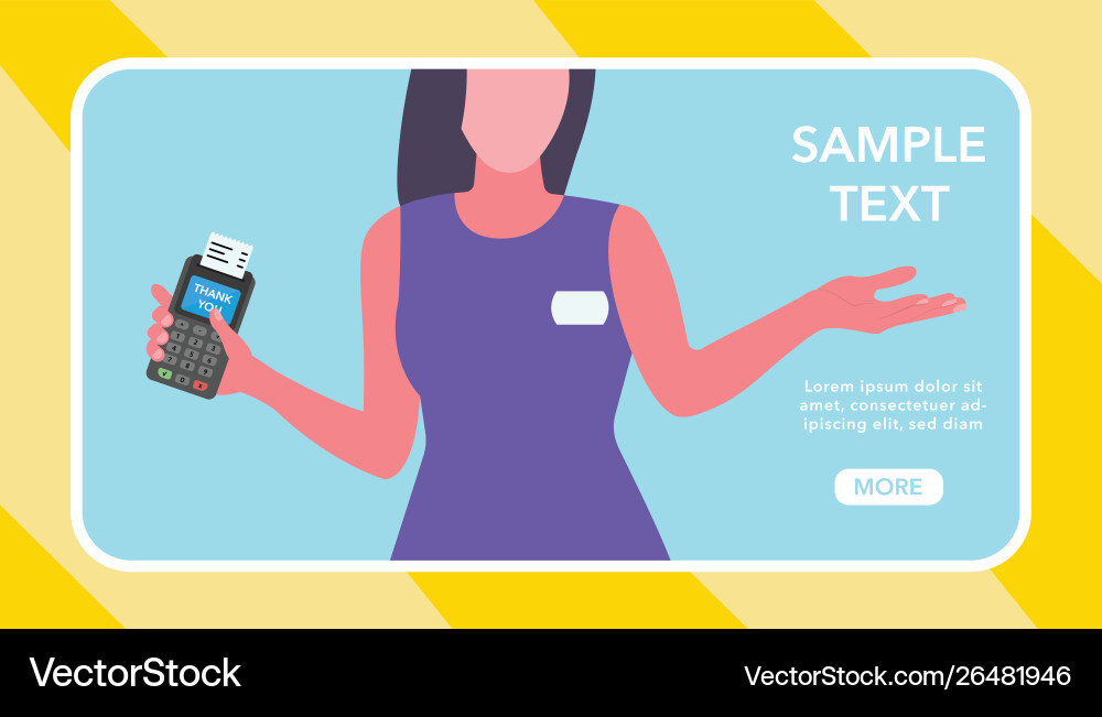 Payment machine and credit card banner Royalty Free Vector