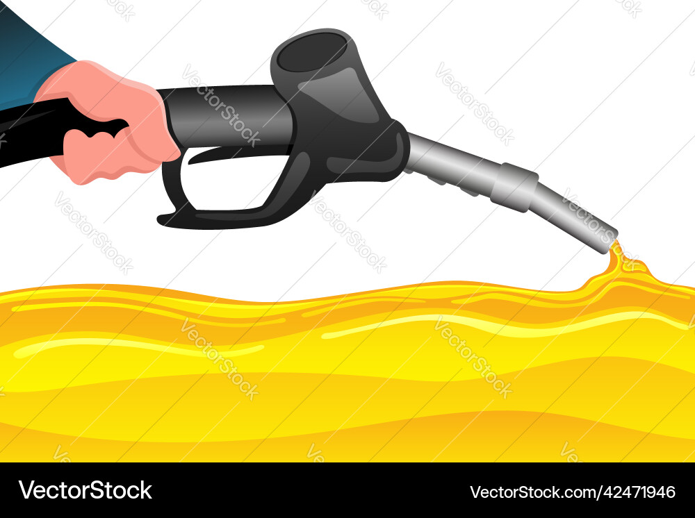 Refueling gasoline at a gas station Royalty Free Vector