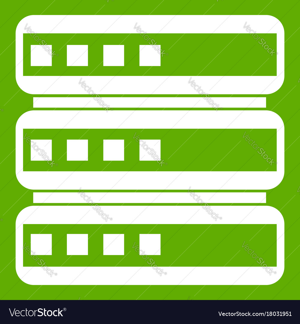 Database icon green Royalty Free Vector Image - VectorStock