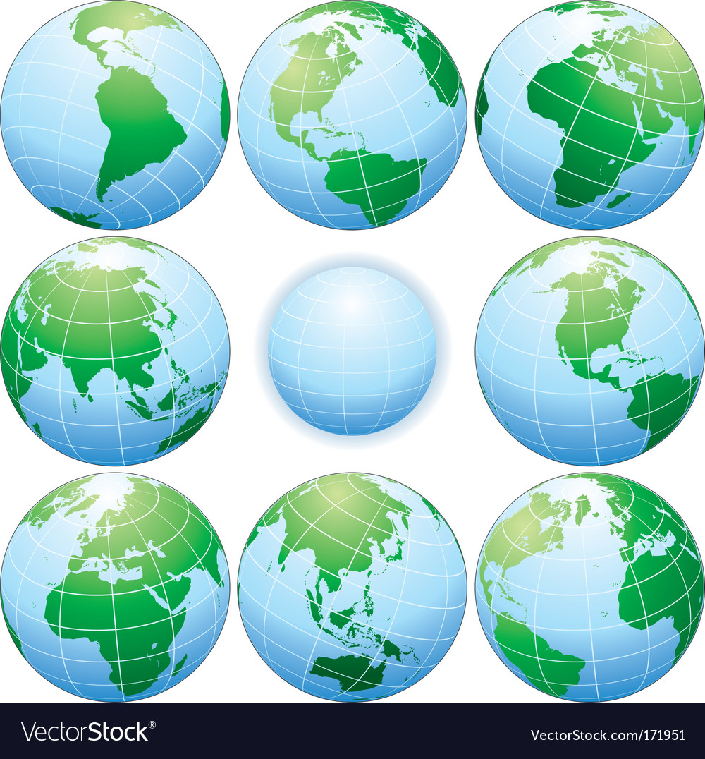 Globes Royalty Free Vector Image - VectorStock