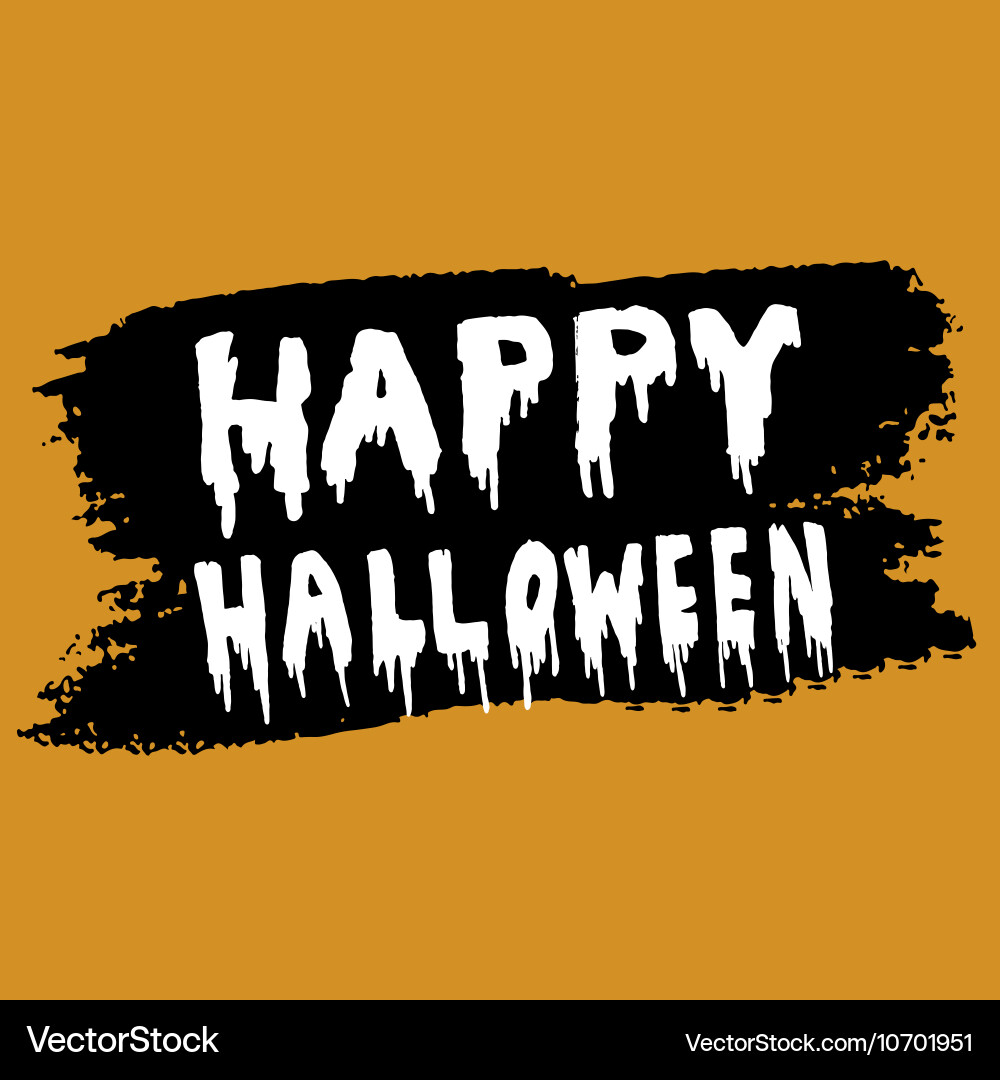 Happy halloween hanwritten Royalty Free Vector Image