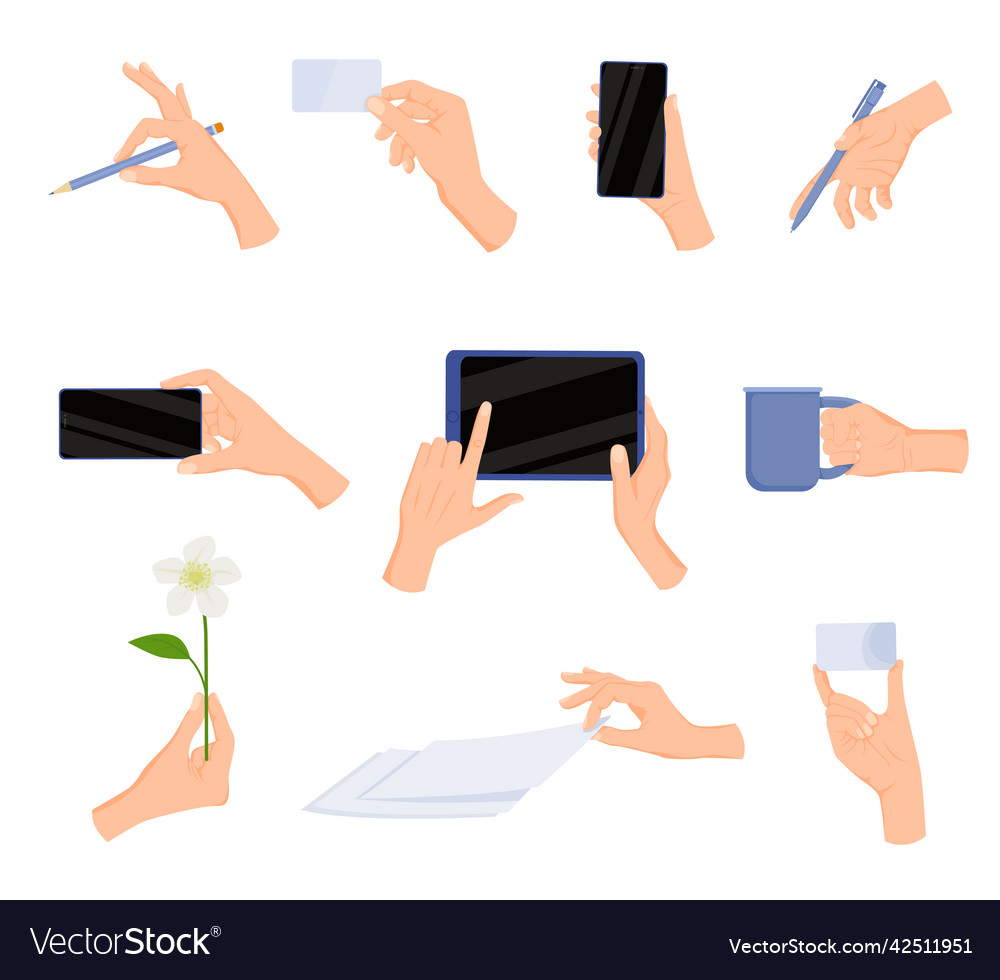 Human hand gestures set Royalty Free Vector Image Human hand gestures set Royalty Free Vector Image