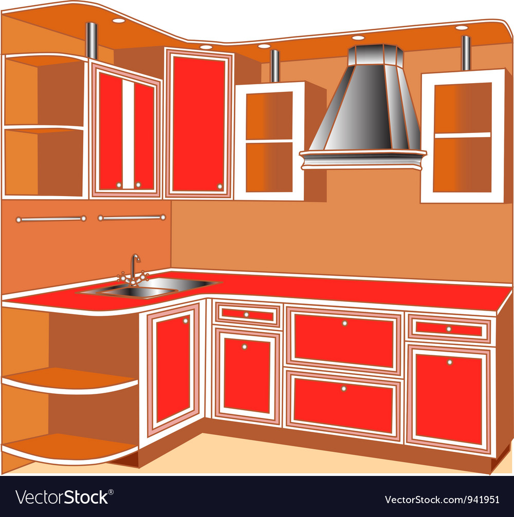 Kitchen unit Royalty Free Vector Image - VectorStock