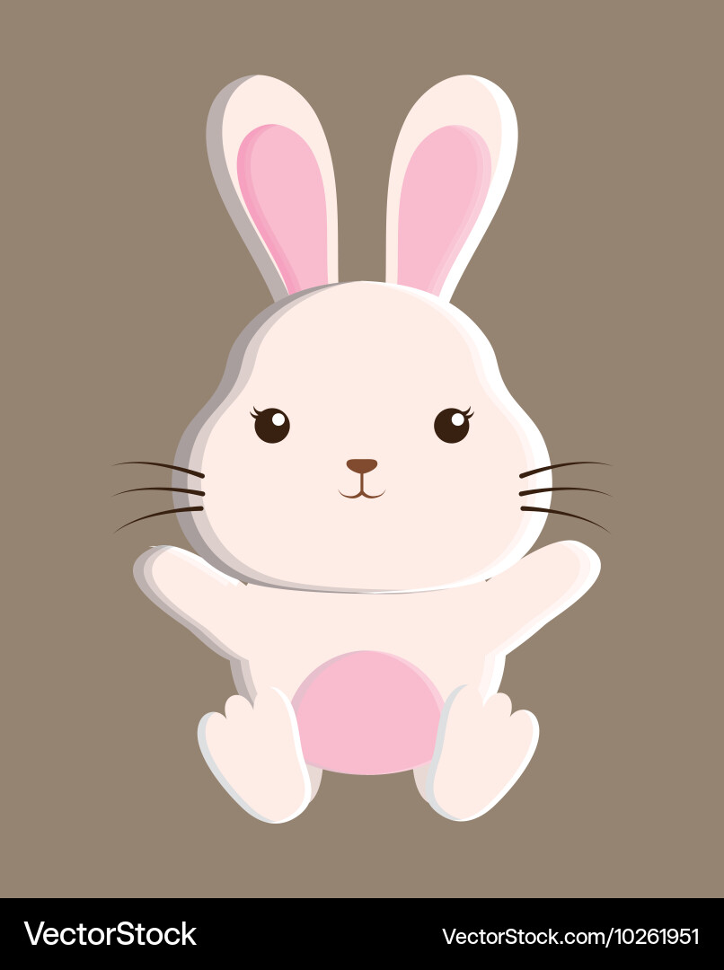 Rabbit animal cute little design Royalty Free Vector Image