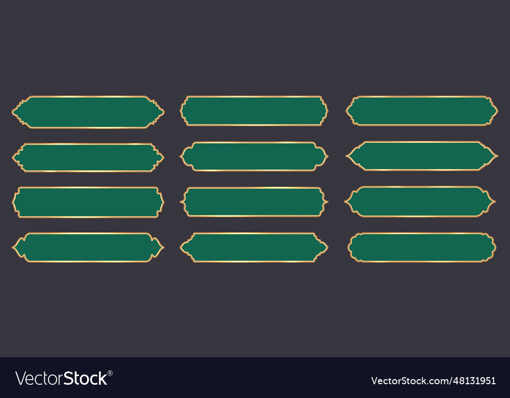 Ramadan window frame shapes islamic golden Vector Image Ramadan window frame shapes islamic golden Vector Image