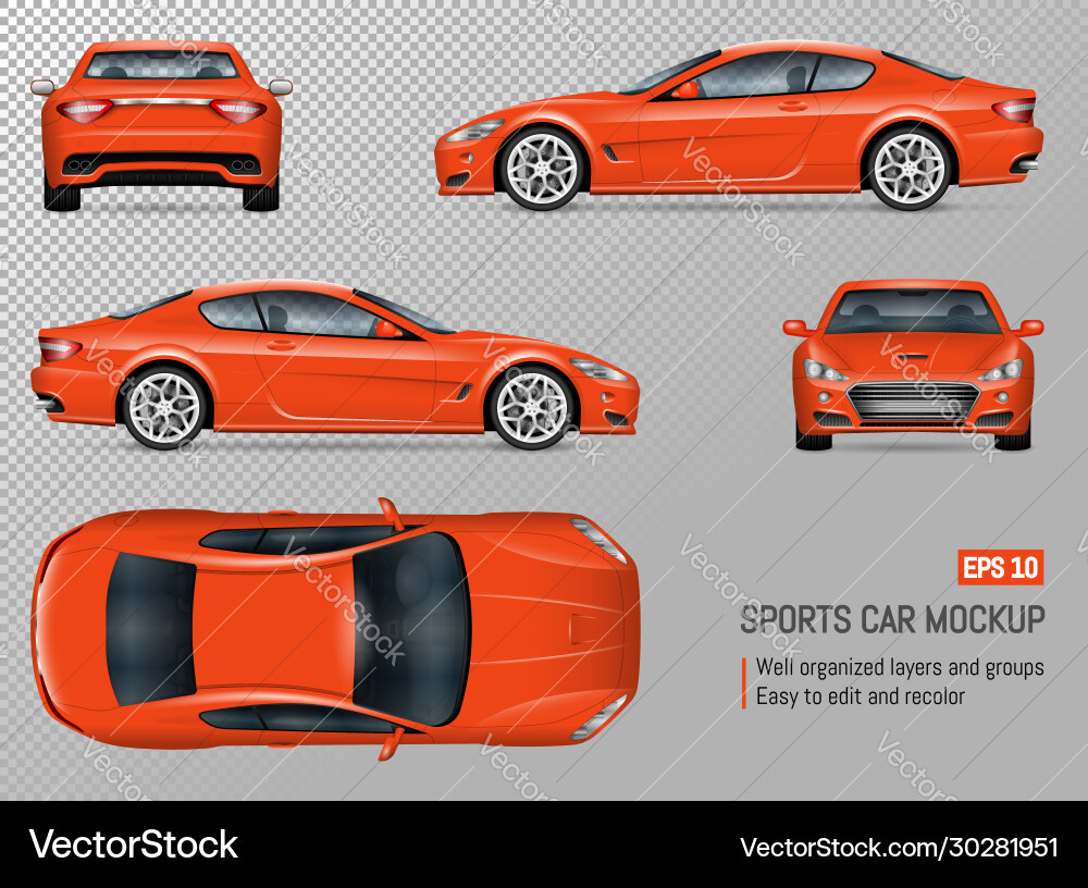 Realistic sports car Royalty Free Vector Image