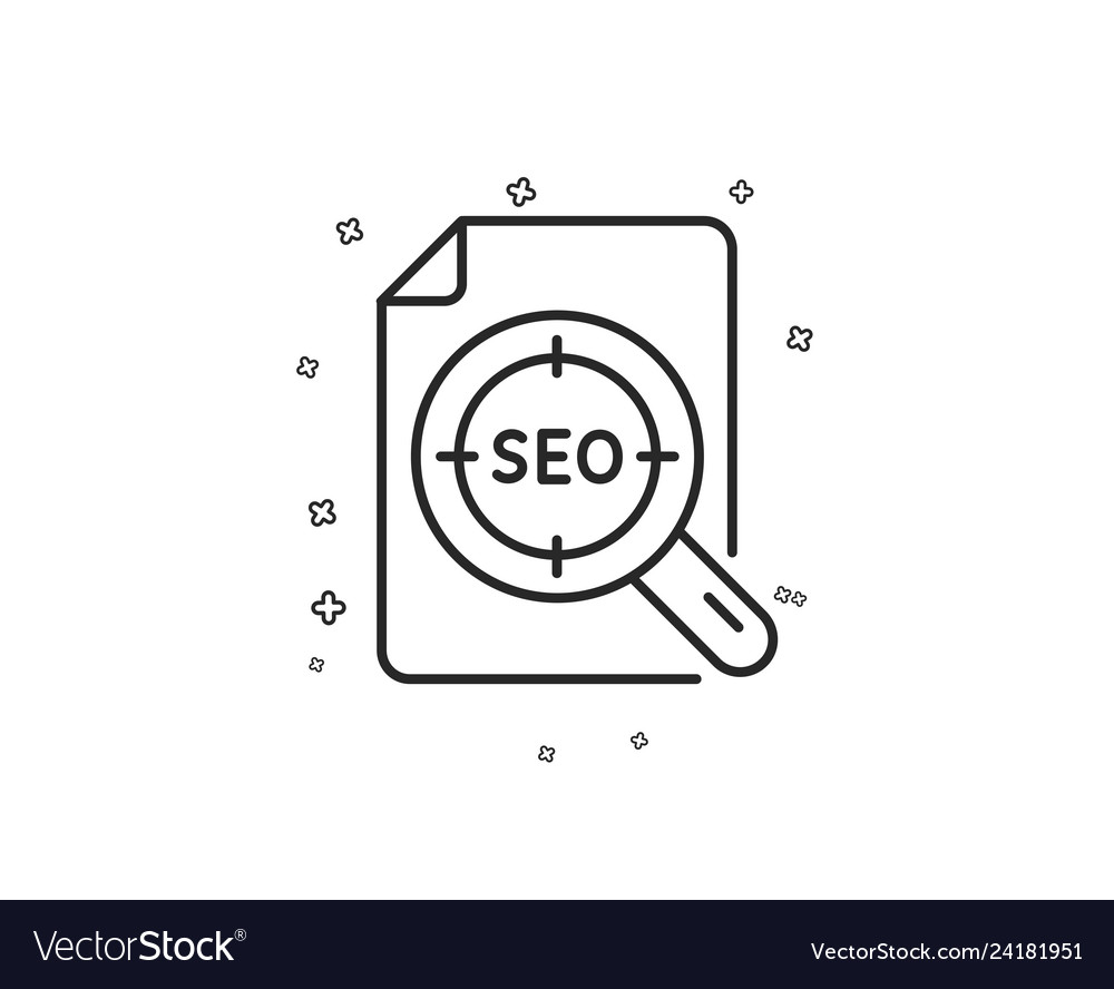 Seo target line icon search engine optimization Vector Image