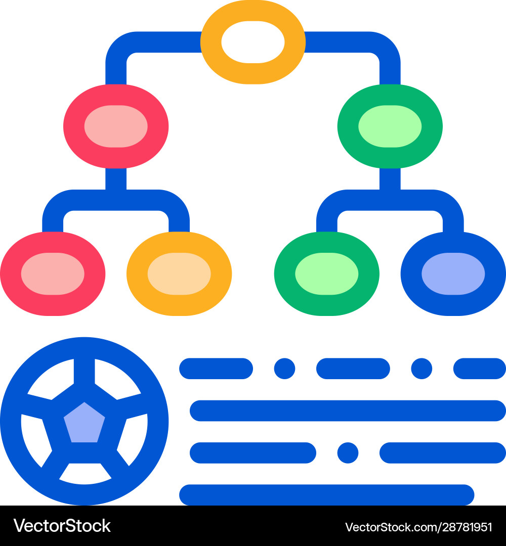 Soccer game league table icon outline Royalty Free Vector