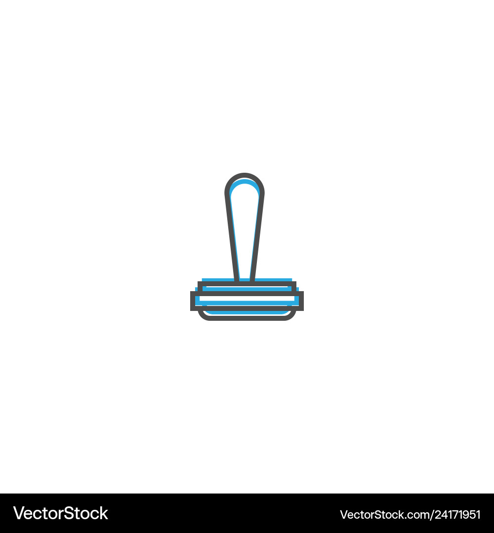Stamp icon line design business Royalty Free Vector Image