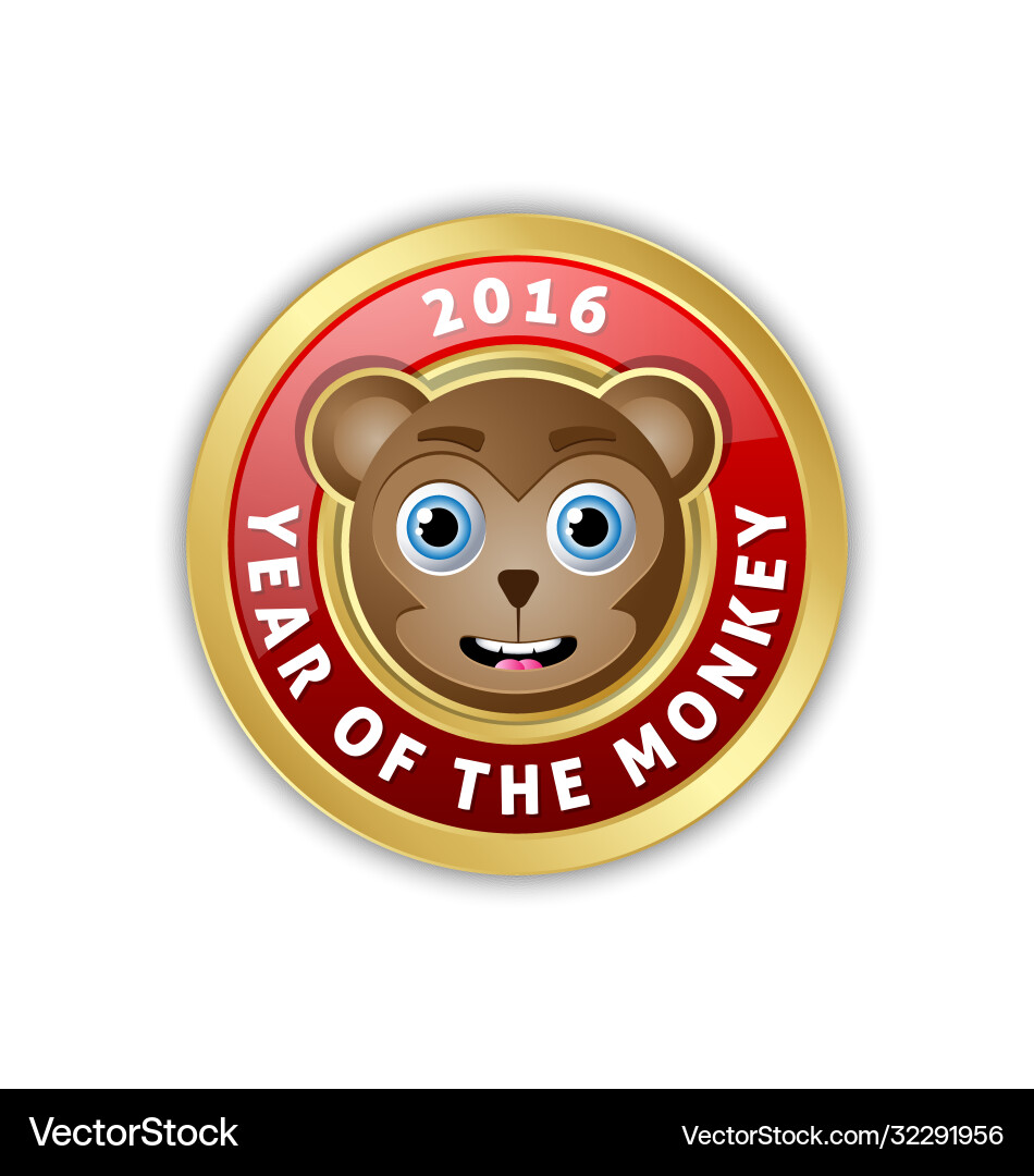 2016 year monkey chinese new year animal Vector Image