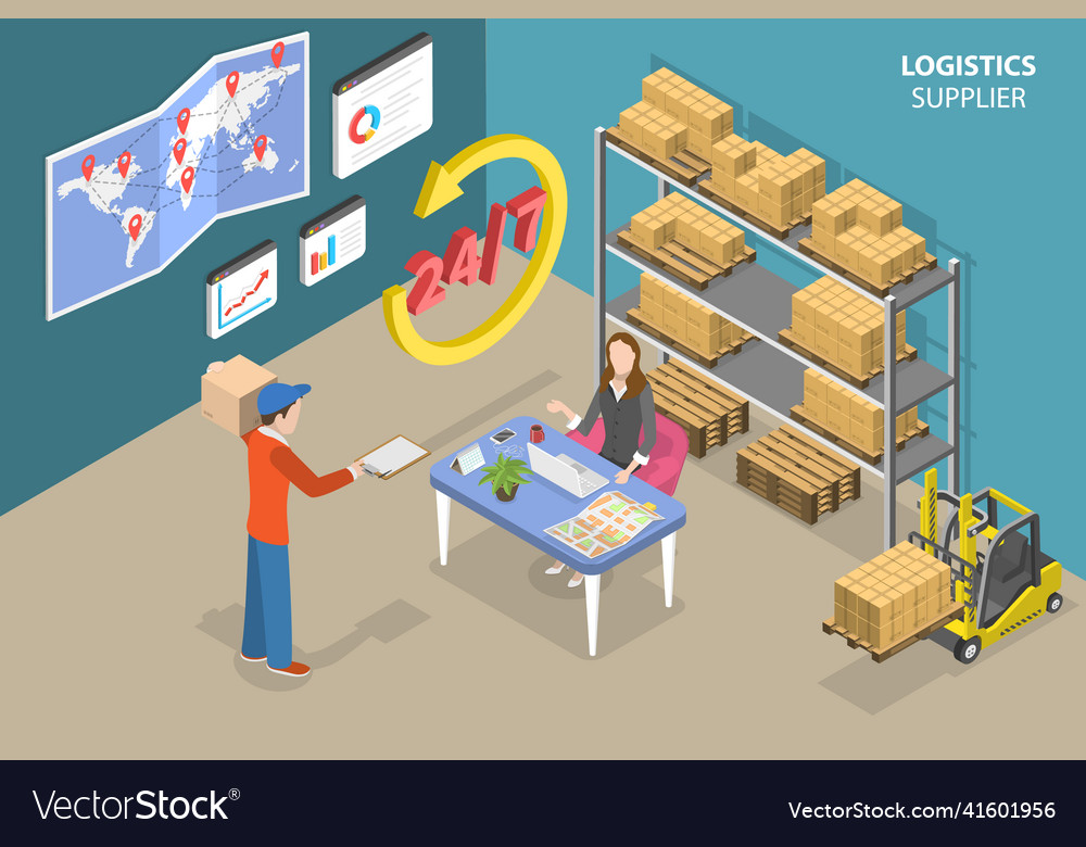 3d isometric flat conceptual Royalty Free Vector Image