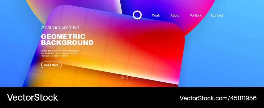 Abstract background for your landing page design Vector Image