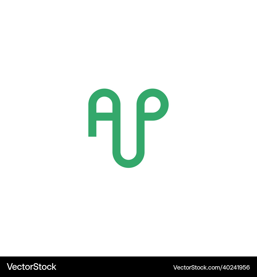 Ap logo or symbol letter icon Royalty Free Vector Image
