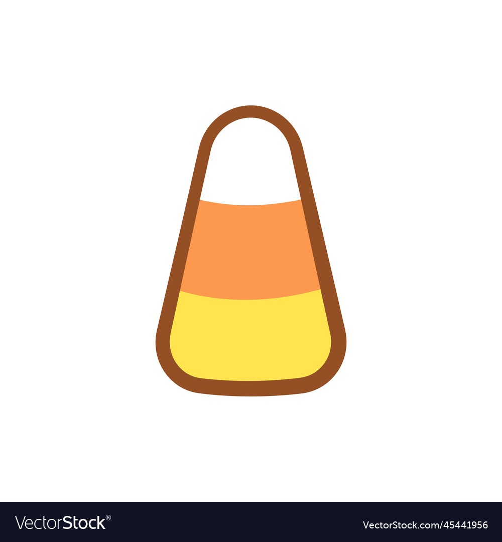 Candy corn cartoon clipart simple flat design Vector Image