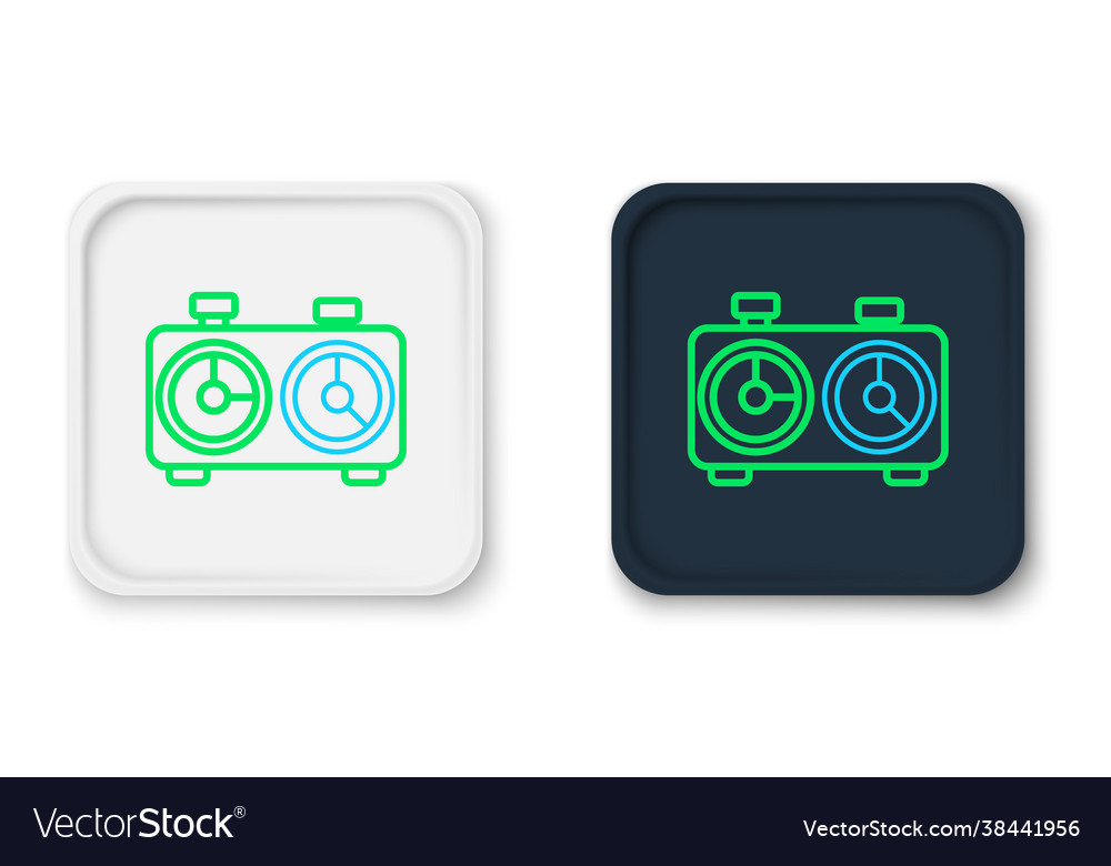 Line time chess clock icon isolated on white Vector Image Line time chess clock icon isolated on white Vector Image