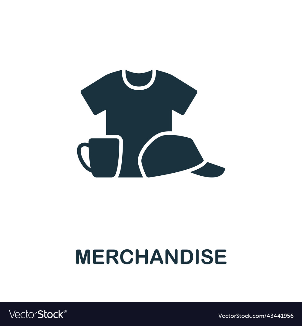 Merchandise icon monochrome simple line retail Vector Image Merchandise icon monochrome simple line retail Vector Image