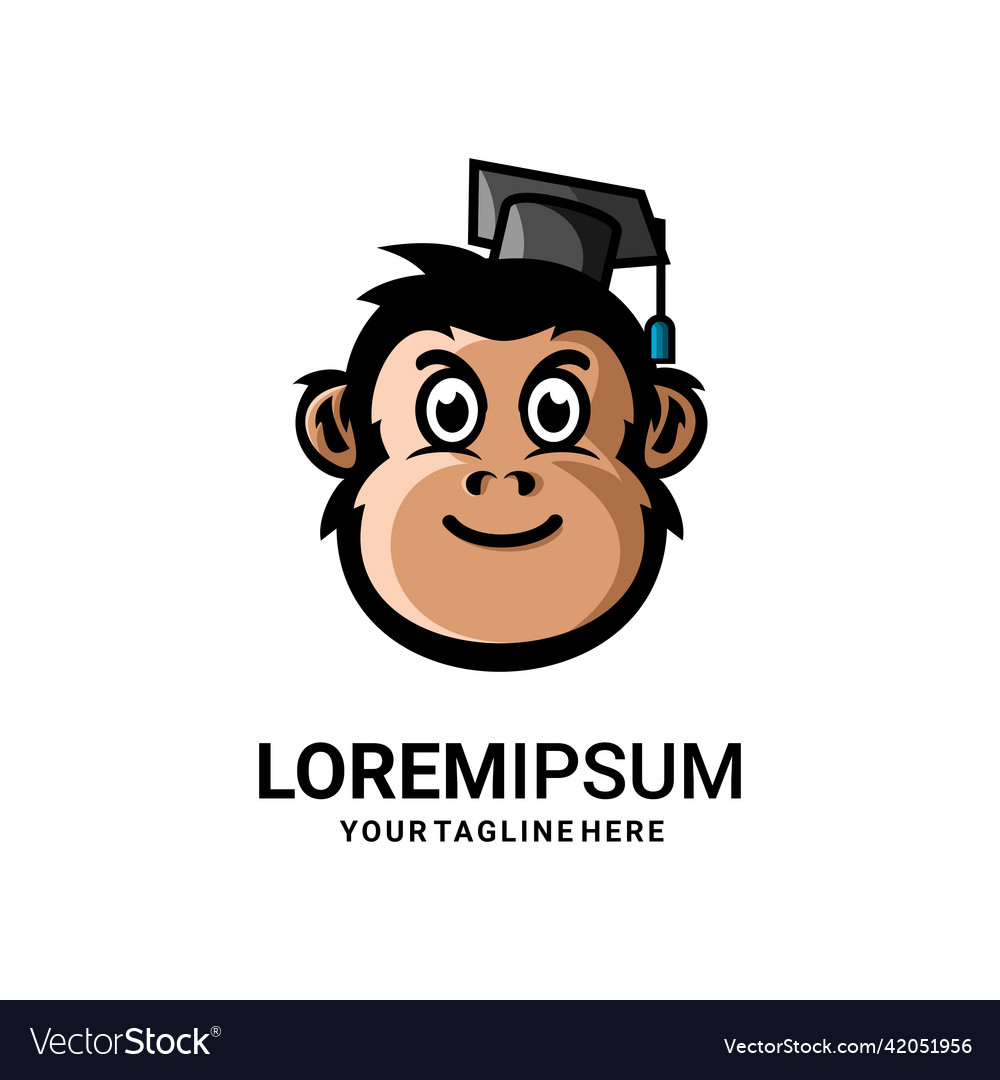 Monkey smart Royalty Free Vector Image - VectorStock