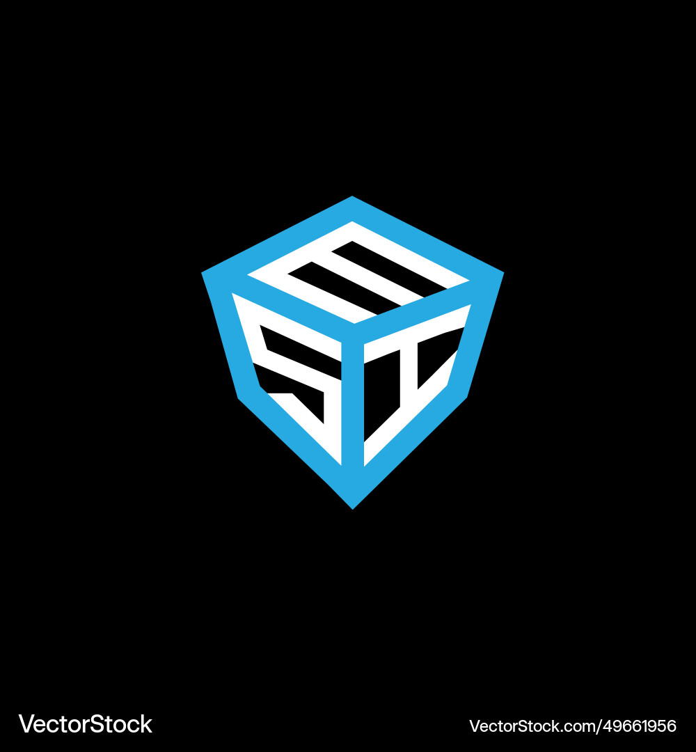 Msi letter logo design msi simple and modern logo Vector Image