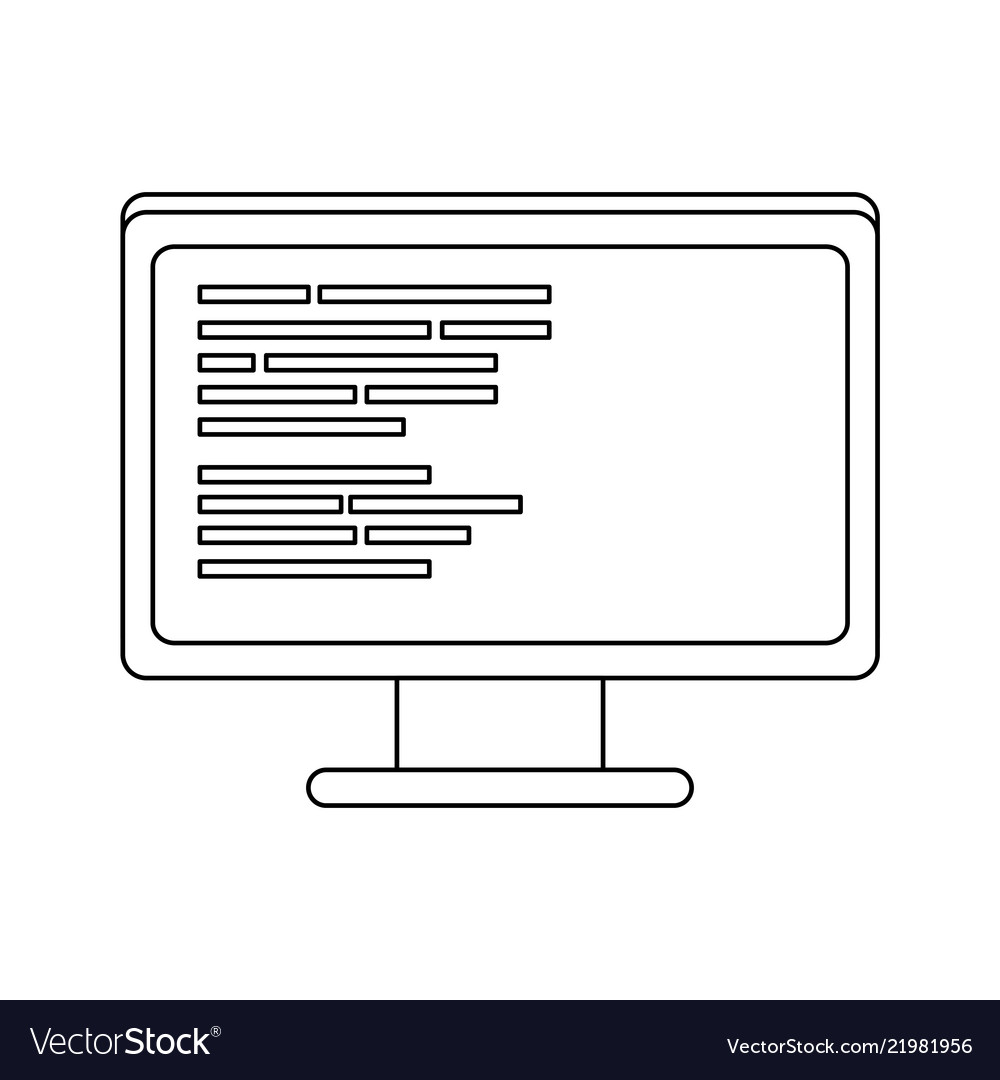 Outline computer technology with data code program