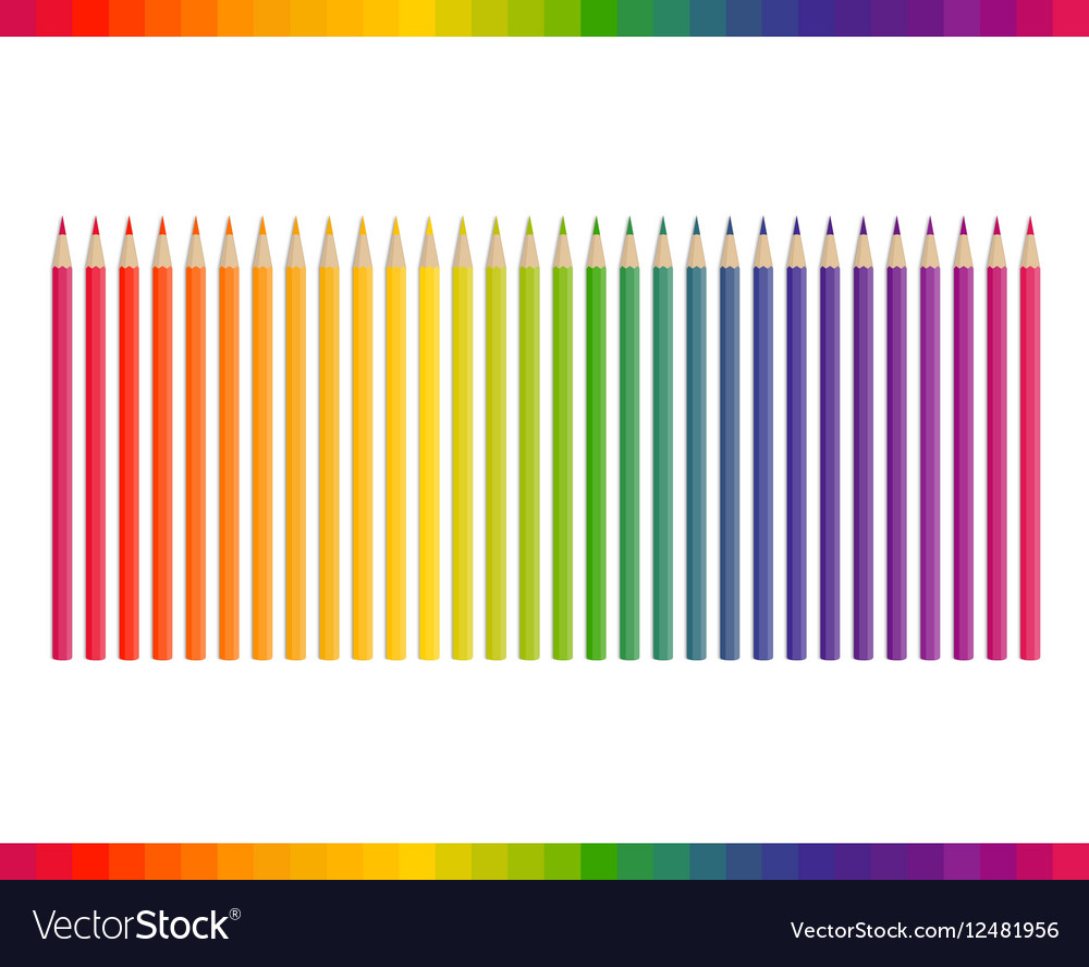 Pencil different colors Royalty Free Vector Image