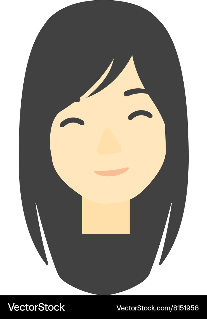 Smiling happy woman Royalty Free Vector Image - VectorStock