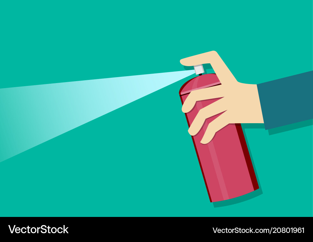 A man holding a spray can and use it art Vector Image
