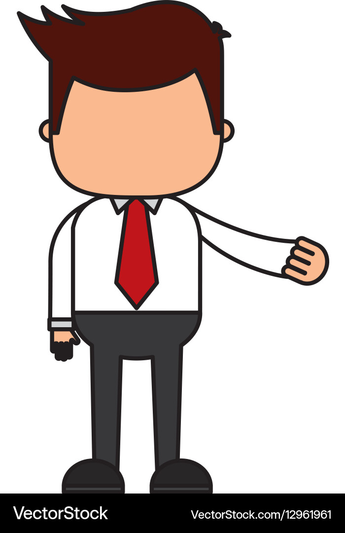 Businessman funny character icon Royalty Free Vector Image
