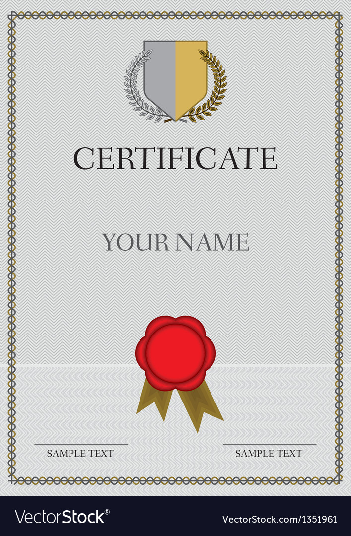Certificate Royalty Free Vector Image - VectorStock