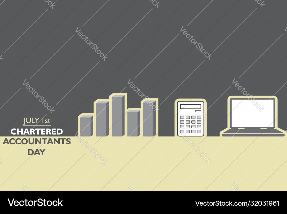 Chartered accountant day observed on 1st july Vector Image