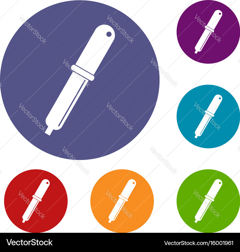 Color picker pipette icons set Royalty Free Vector Image