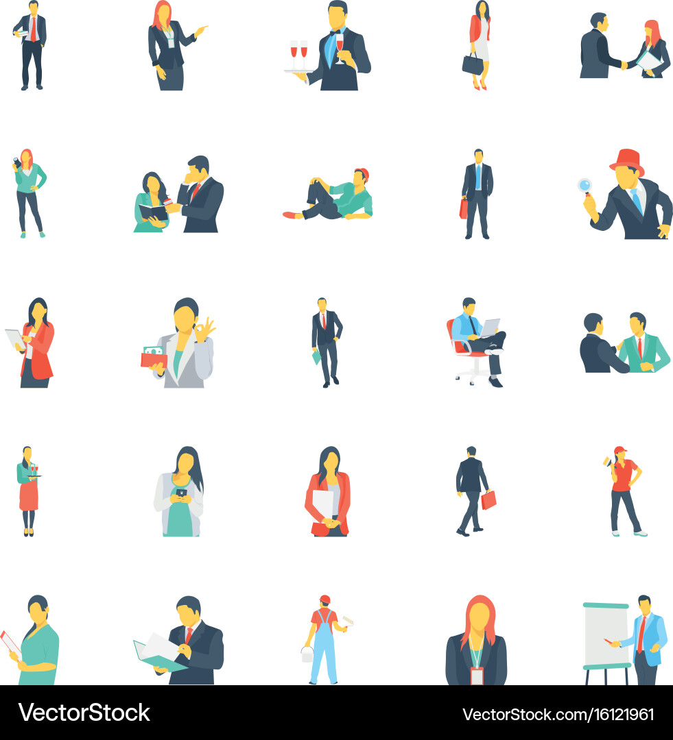 Human color icons 12 Royalty Free Vector Image