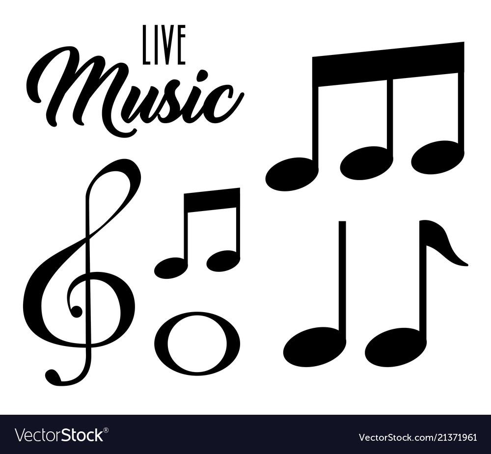 Live music notes pattern Royalty Free Vector Image