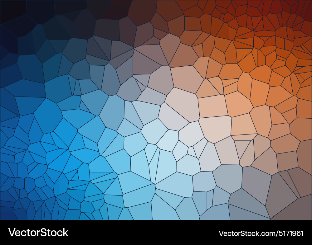 Tial and orange 2d geometric abstract background Vector Image
