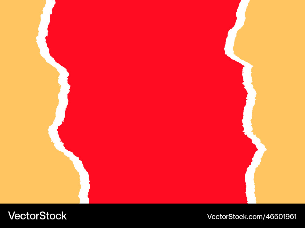 Torn paper two layers red color background banner Vector Image