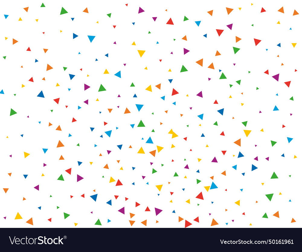 Triangular confetti light rainbow glitter Vector Image