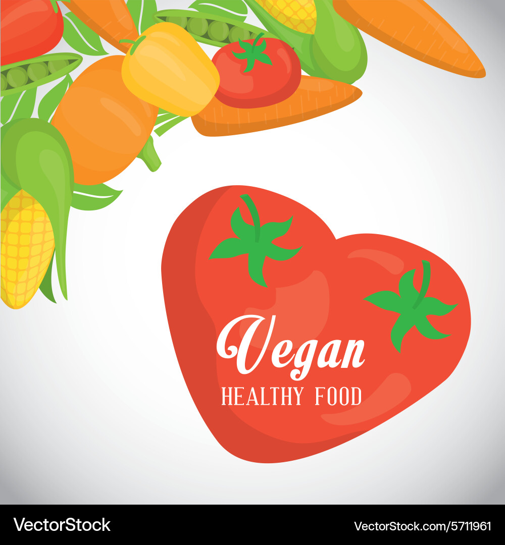 Vegan food design Royalty Free Vector Image - VectorStock