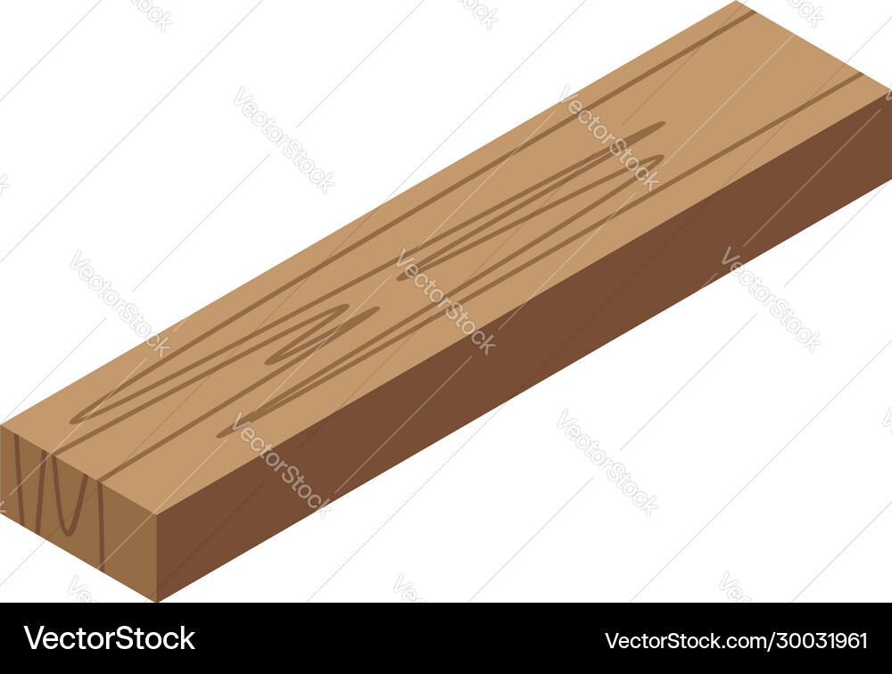 Wood bar icon isometric style Royalty Free Vector Image