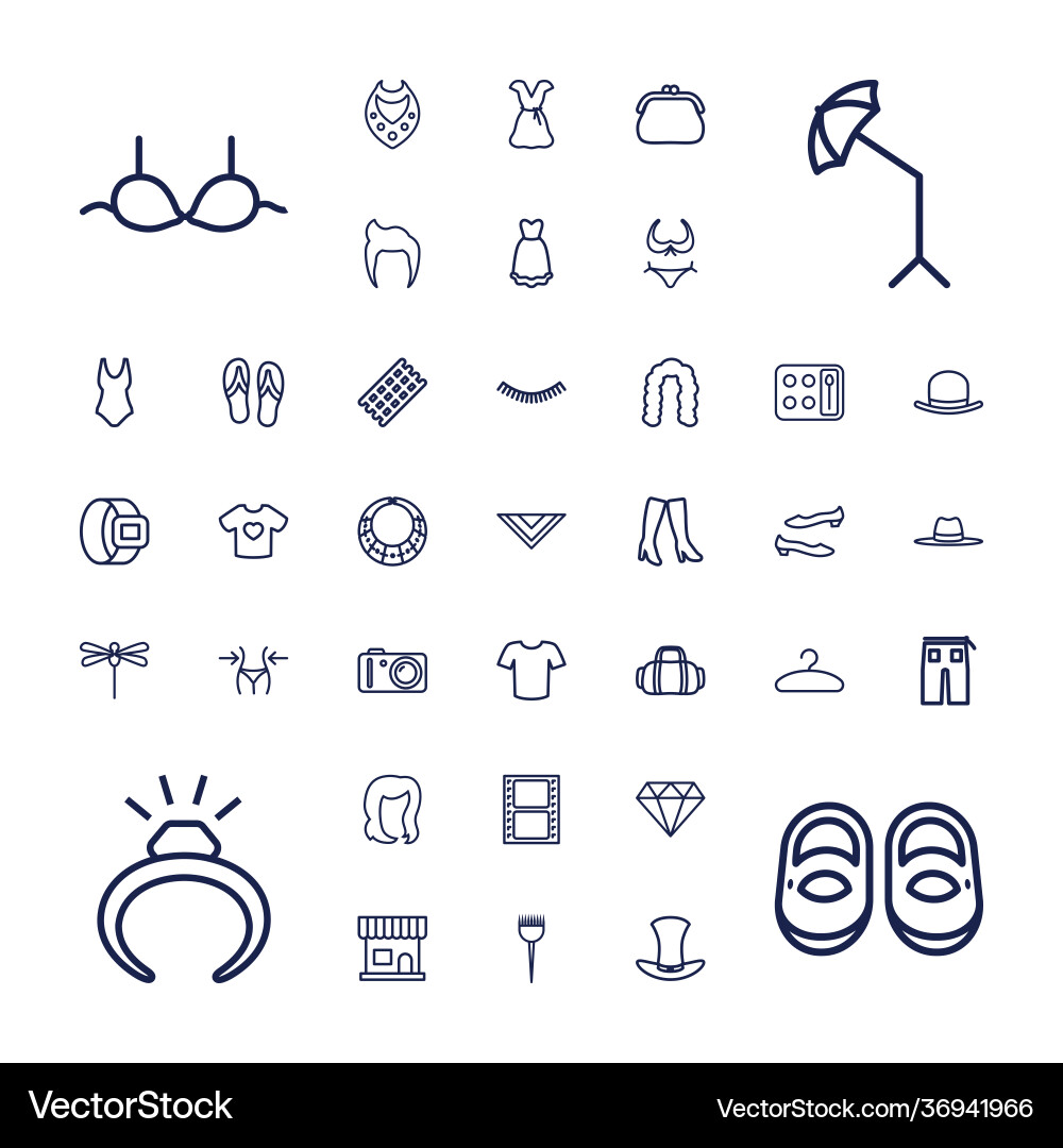37 fashion icons Royalty Free Vector Image - VectorStock