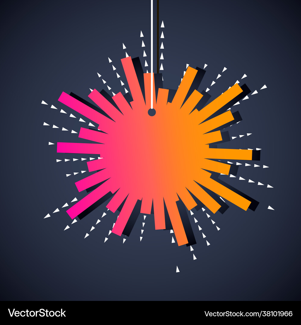 Abstract orange pink figure fun modern geometry Vector Image