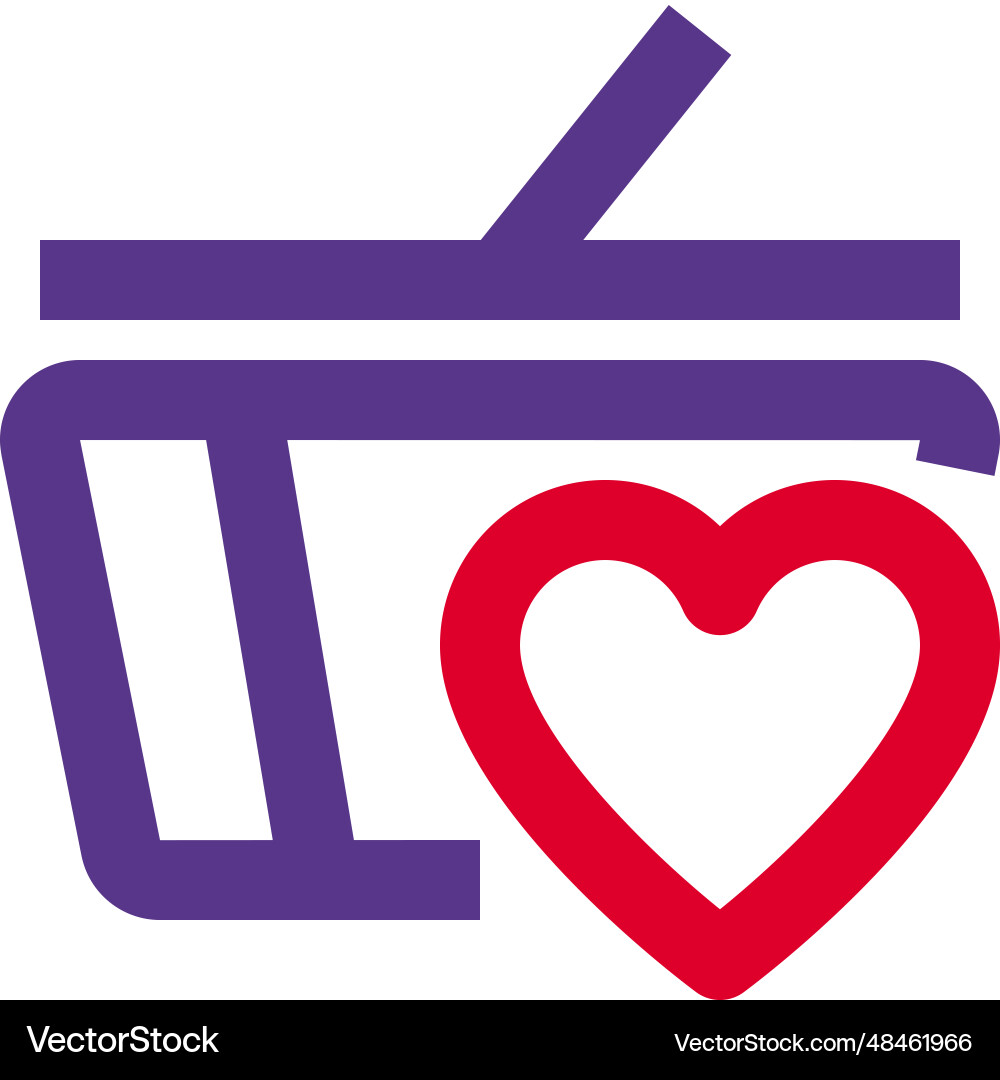 Basket added to favorite for future purchase Vector Image