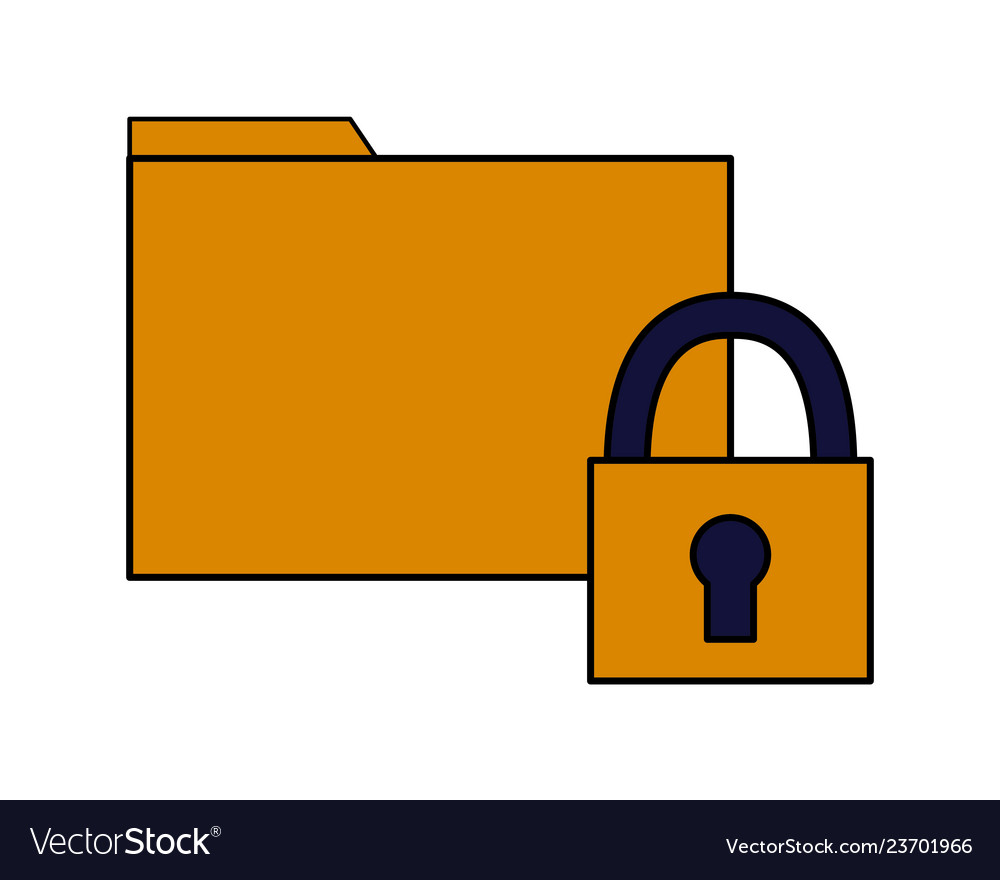 Folder file data security Royalty Free Vector Image