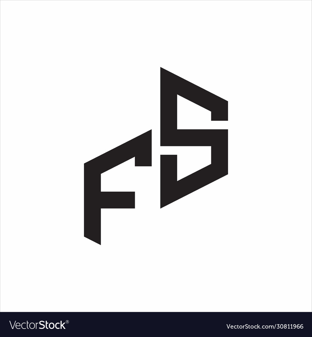 Fs initial letters logo monogram with up to down Vector Image