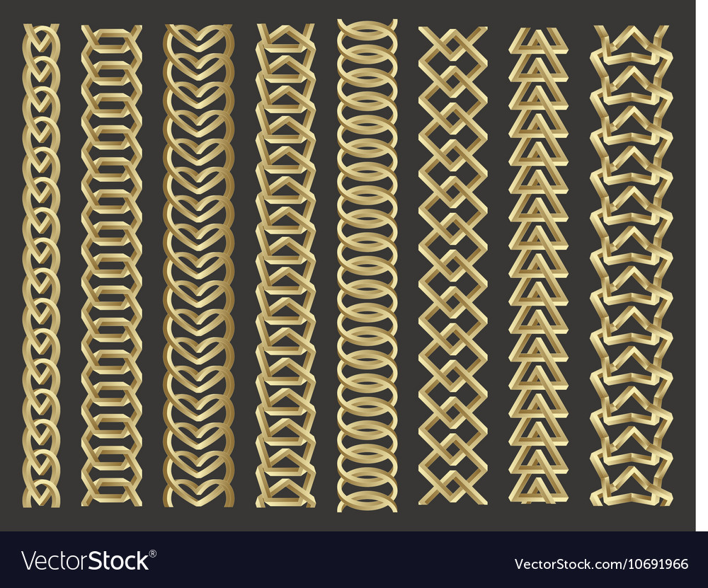 Geometrical border set Royalty Free Vector Image