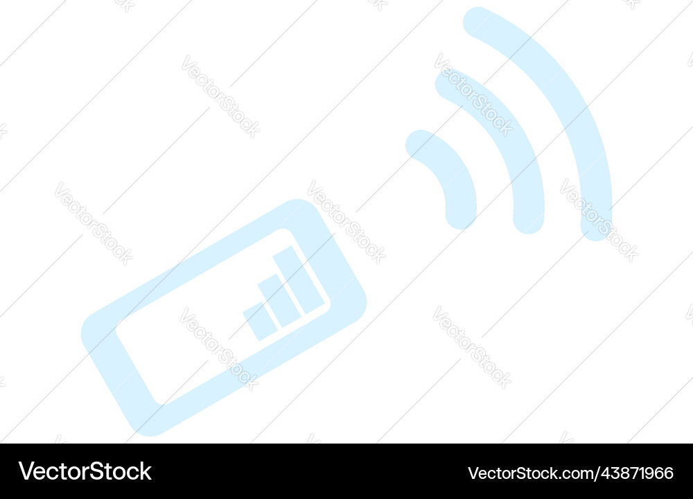 Light blue mobile router Royalty Free Vector Image